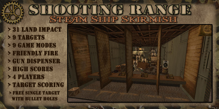 Second Life Marketplace - Shooting Range (Steam Ship Skirmish)